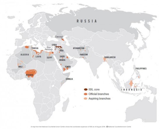 CHILLING World Map Shows How Much ISIS Has Spread Across The Globe ...