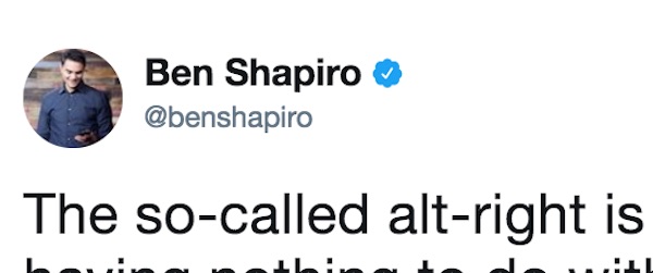 Ben Shapiro Slams The Fringe ‘Alt-Right’ Movement Once And For All ...