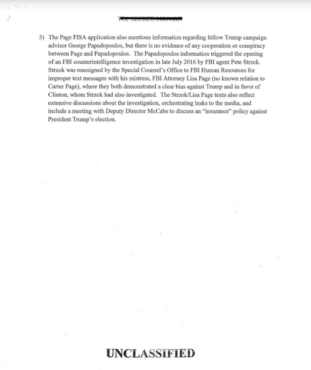 Here Is The Full FISA Memo! – Chicks On The Right