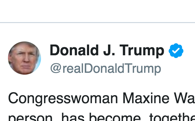 President Trump Responds To Maxine’s Calls For Harassment – Chicks On ...