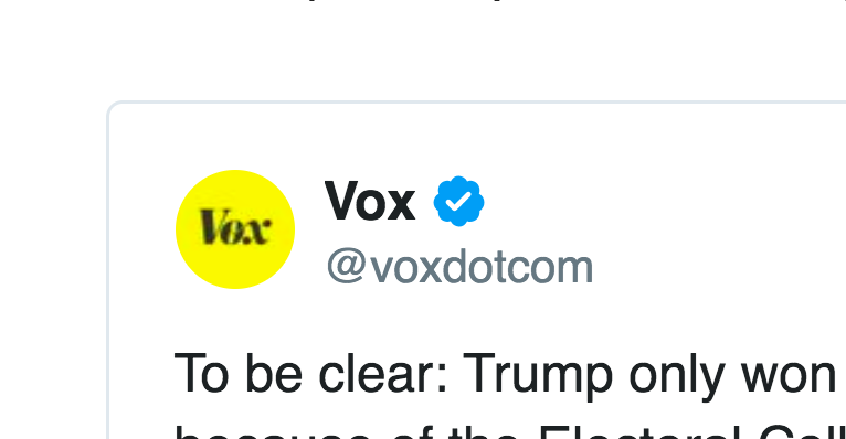 Vox Seems To Have No Concept Of How Presidents Are Elected In This ...