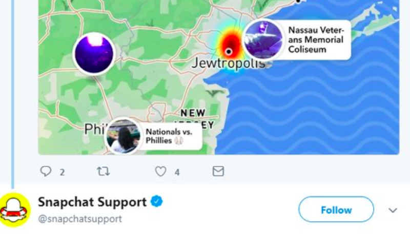Snapchat Raises Eyebrows For Its “Antisemitic” New Name For This City ...