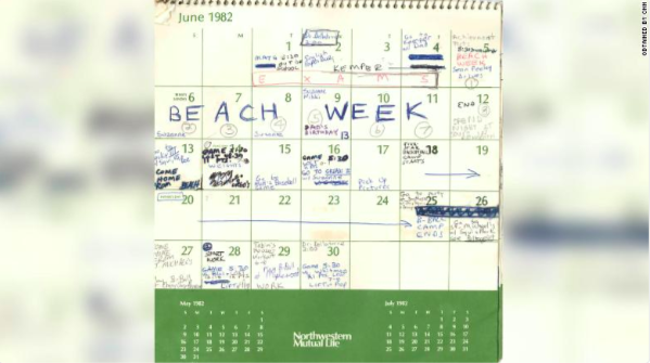 Kavanaugh Releases Pages From His Calendar – ONE Detail Is Raising Some ...