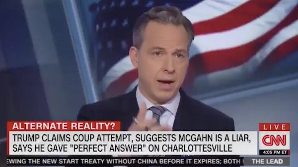 Jake Tapper Admits That Trump Didn’t Call Neo-Nazis And White ...
