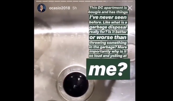 AOC Makes Cringeworthy Video After Discovering A Garbage Disposal ...