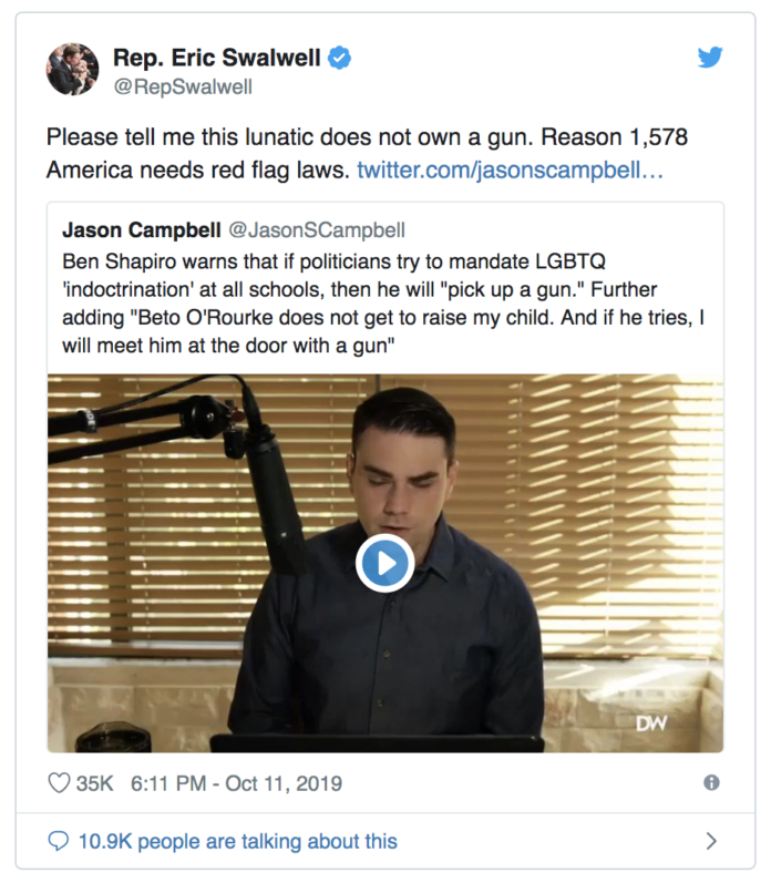 Libs Want to Red Flag Ben Shapiro For Supporting Individual Rights ...
