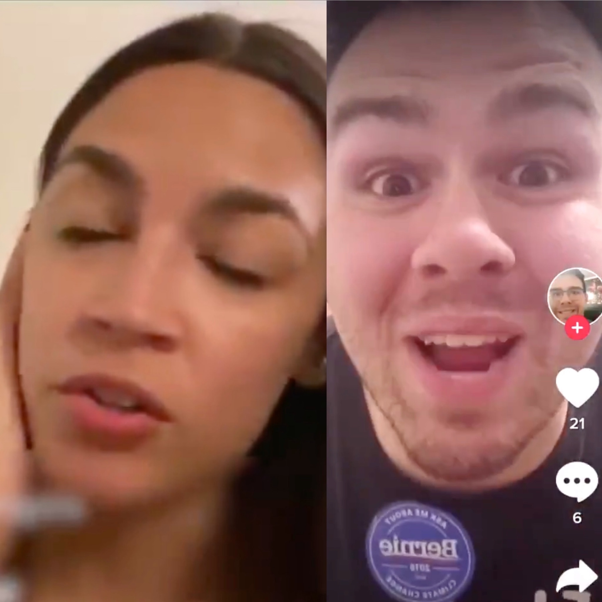 Double Feature: AOC Consoles Bernie Supporters And Bernie Bros Are ...
